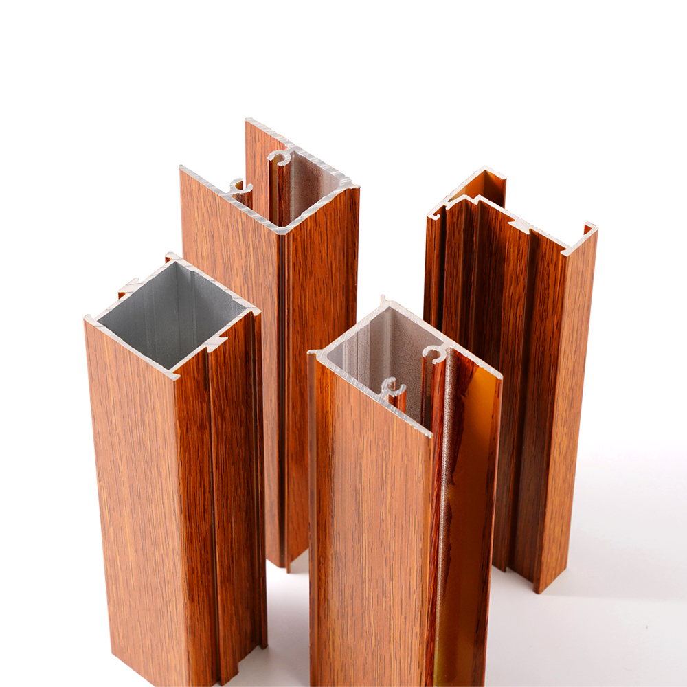 Chile wood grain aluminum extrusion profile from Wanya - 山东万雅铝业有限公司